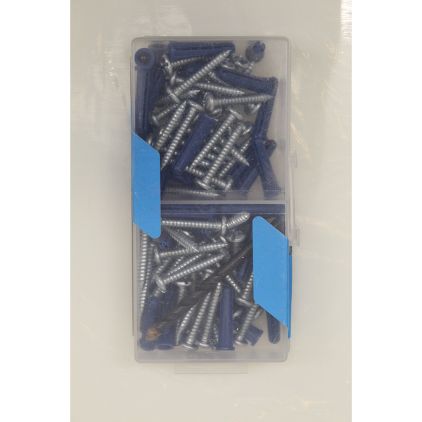 Ribbed anchor kit with drive bit - 50 anchors - 50 combo screws - 7572 ...